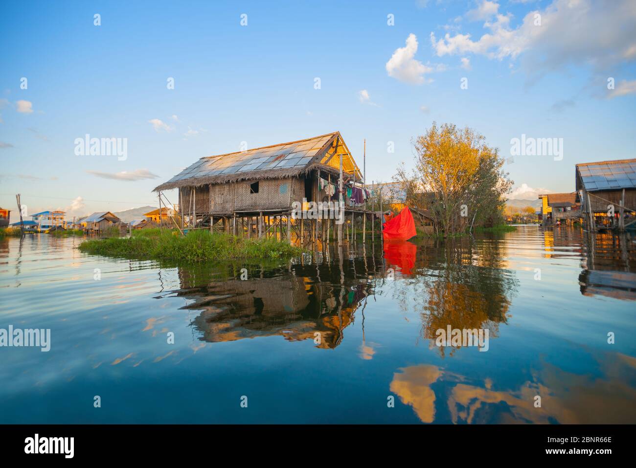 Inle Lake Myanmar - November 2 2013; Homes and structures of famous ...