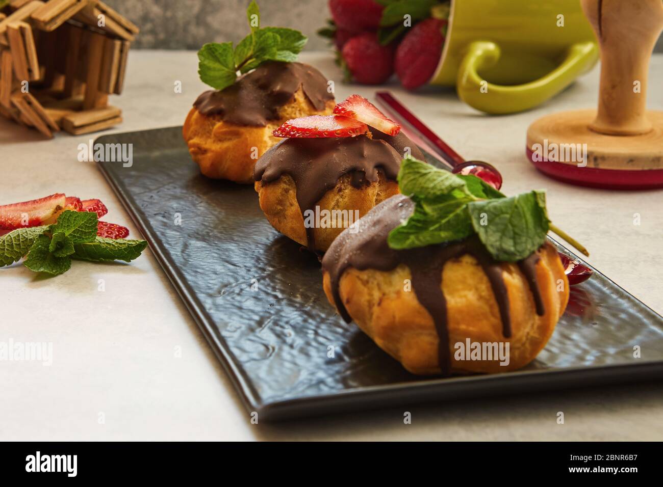 A stack of profiteroles hi-res stock photography and images - Alamy