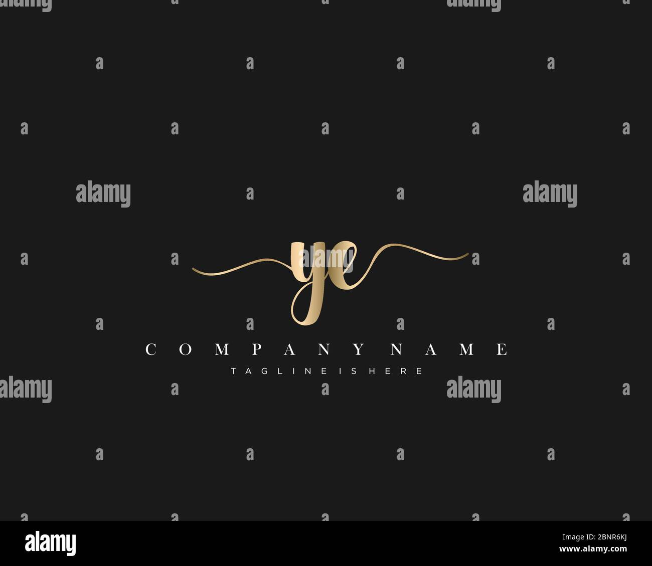 YE Initial handwriting logo vector Stock Vector Image & Art - Alamy