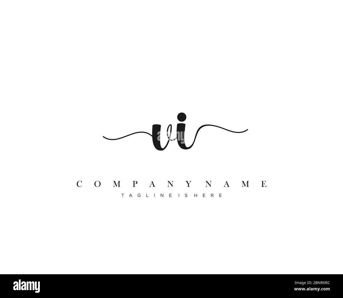 VI Initial handwriting logo vector Stock Vector Image & Art - Alamy