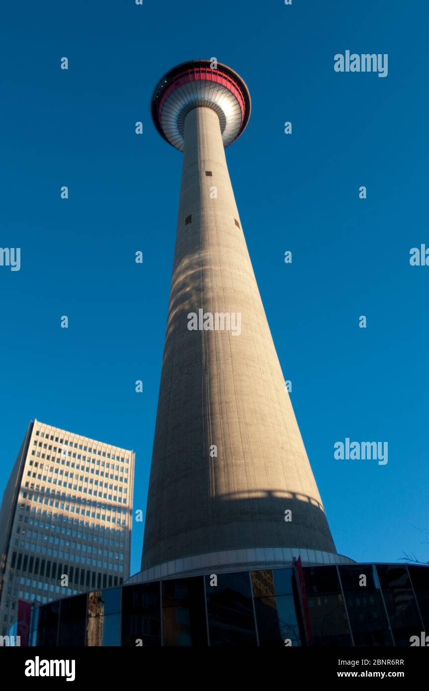 Calgary Tower observation tower, Calgary, Alberta, Canada Stock Photo ...