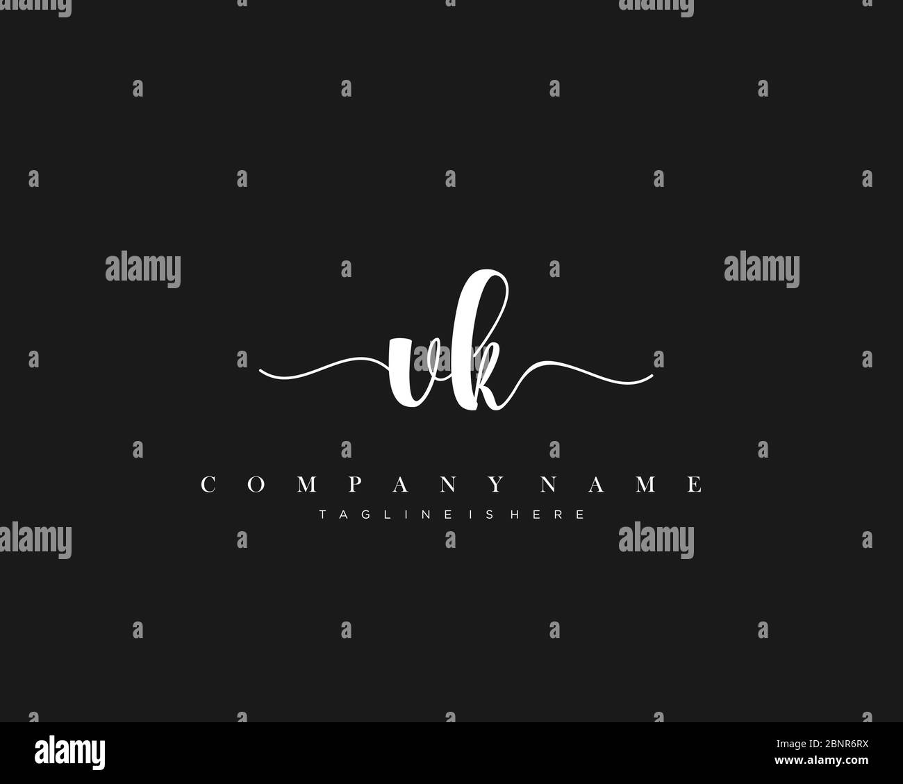 VK Initial handwriting logo vector Stock Vector Image & Art - Alamy