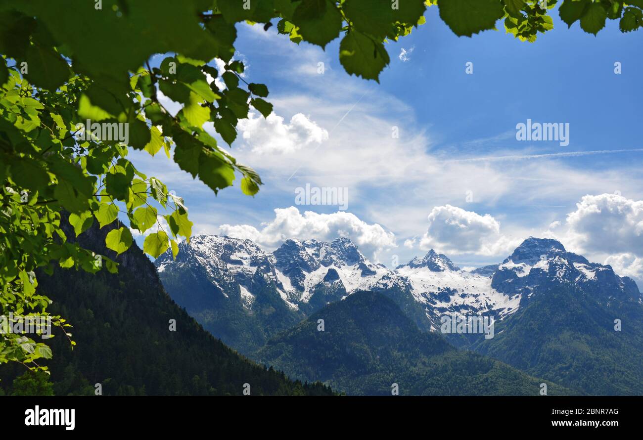 mountain panorama in lofer austria Stock Photo - Alamy
