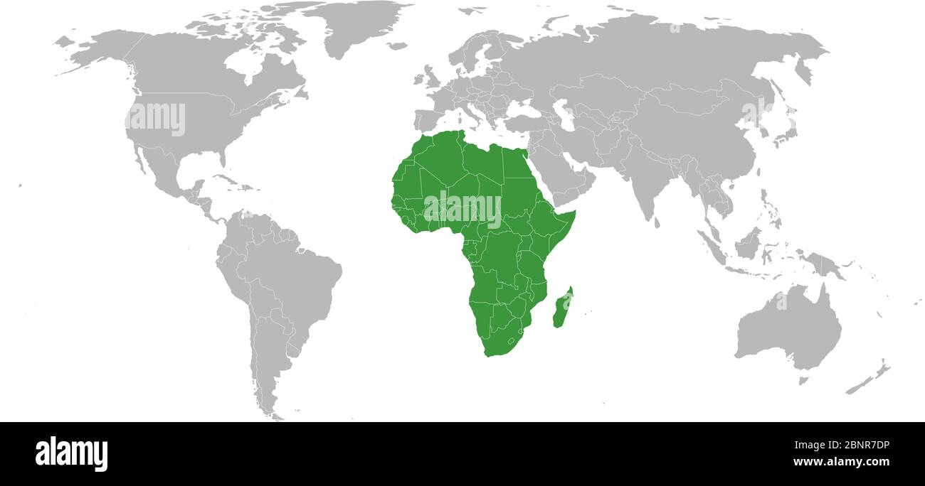 African union member states highlighted on world map. Perfect for ...