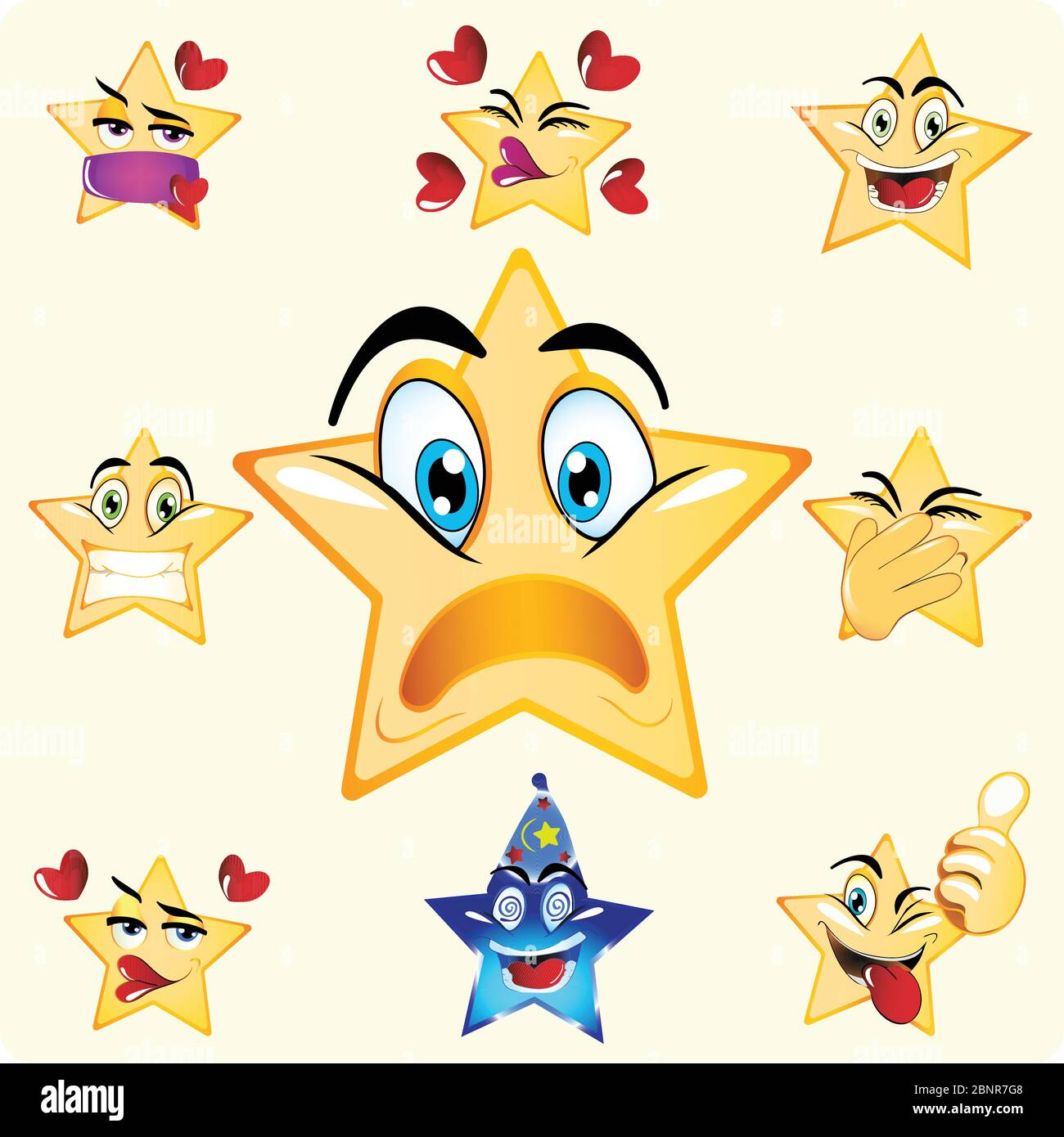 Emoticons set emoji facial feeling hi-res stock photography and images ...