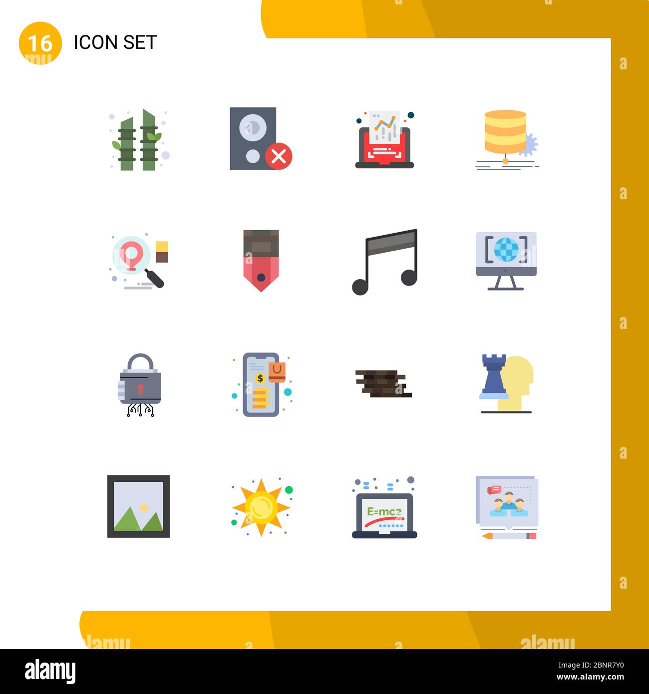 Stock Vector Icon Pack Of 16 Line Signs And Symbols For Location