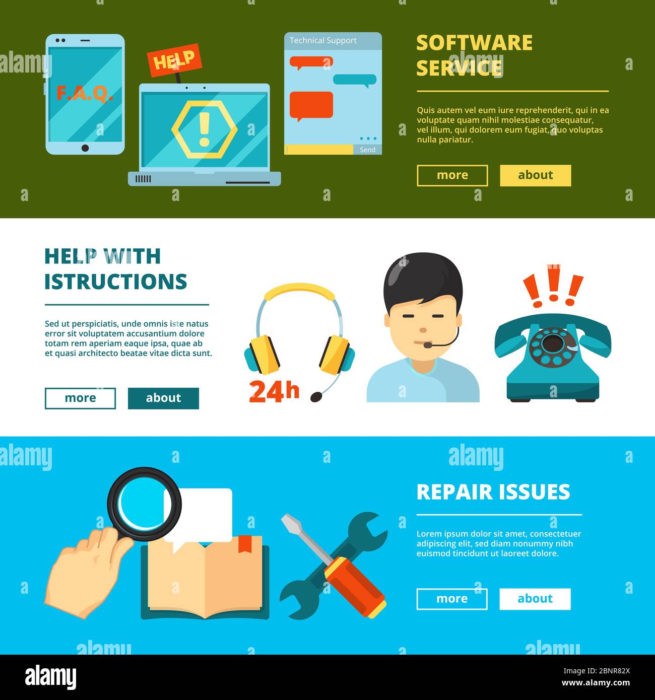 Technical support Stock Vector Images - Alamy