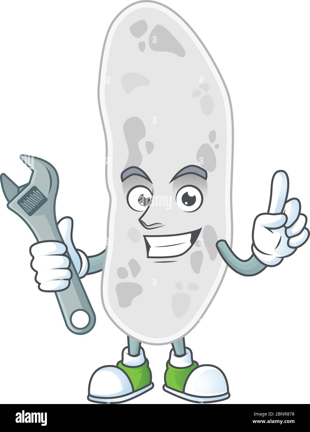 A smart mechanic gemmatimonadetes cartoon mascot design fix a broken ...