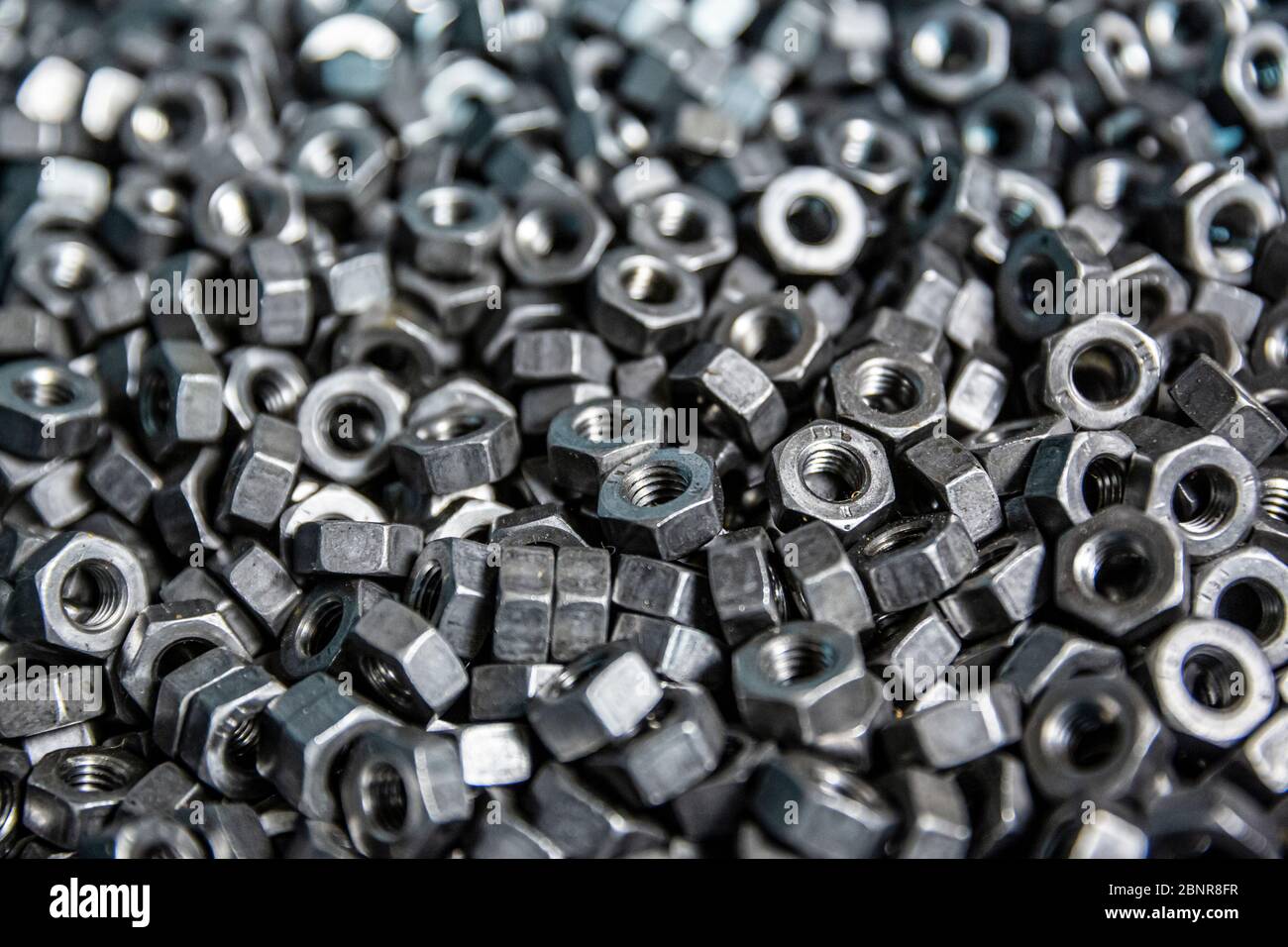 Stainless Steel Nuts. Bolt and Nut in metal Stock Photo - Alamy