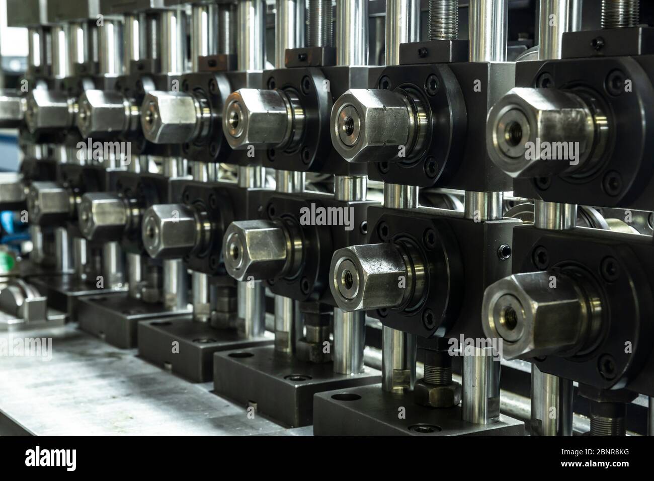 industrial iron machine parts details Stock Photo - Alamy