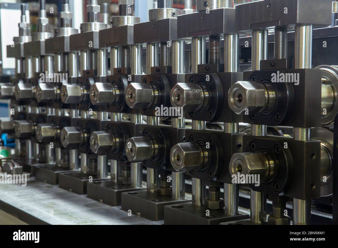 industrial iron machine parts details Stock Photo - Alamy