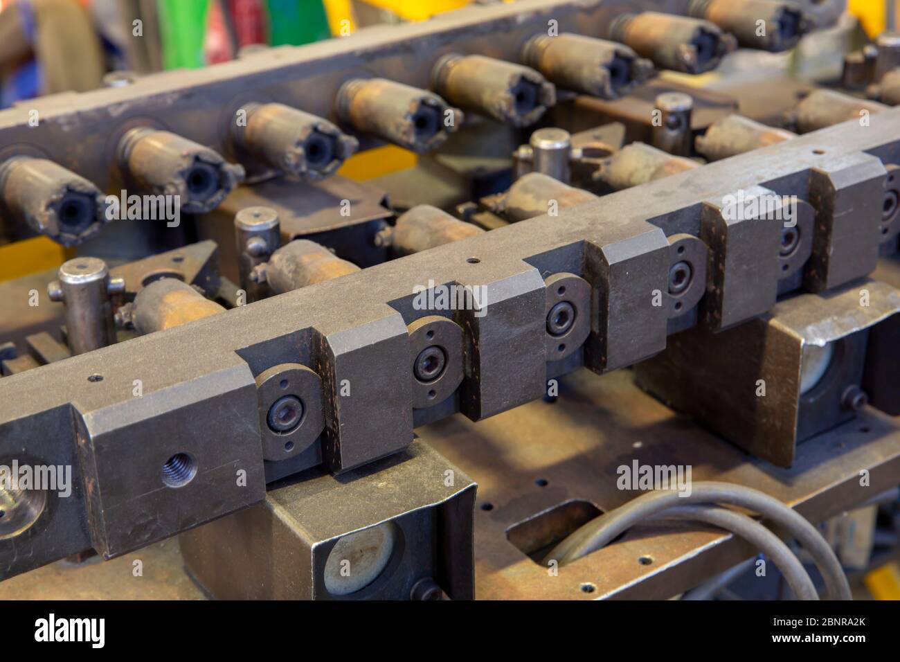 industrial iron machine parts details Stock Photo - Alamy