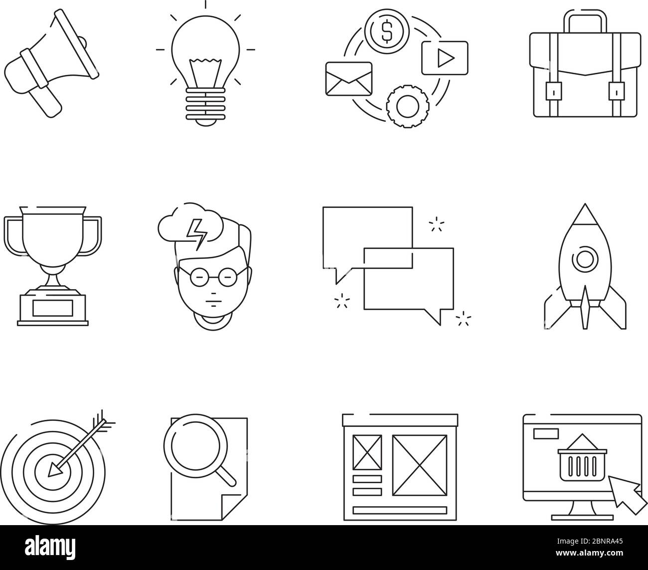 Social media management line Stock Vector Images - Alamy