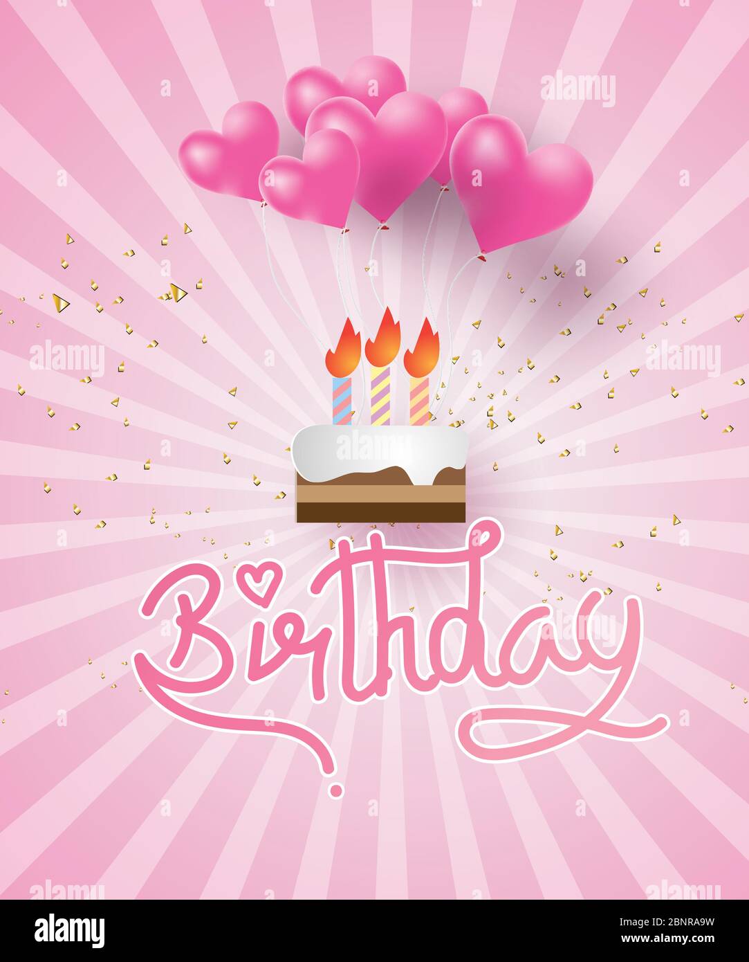Paper art of Happy birthday elements background vector design for ...