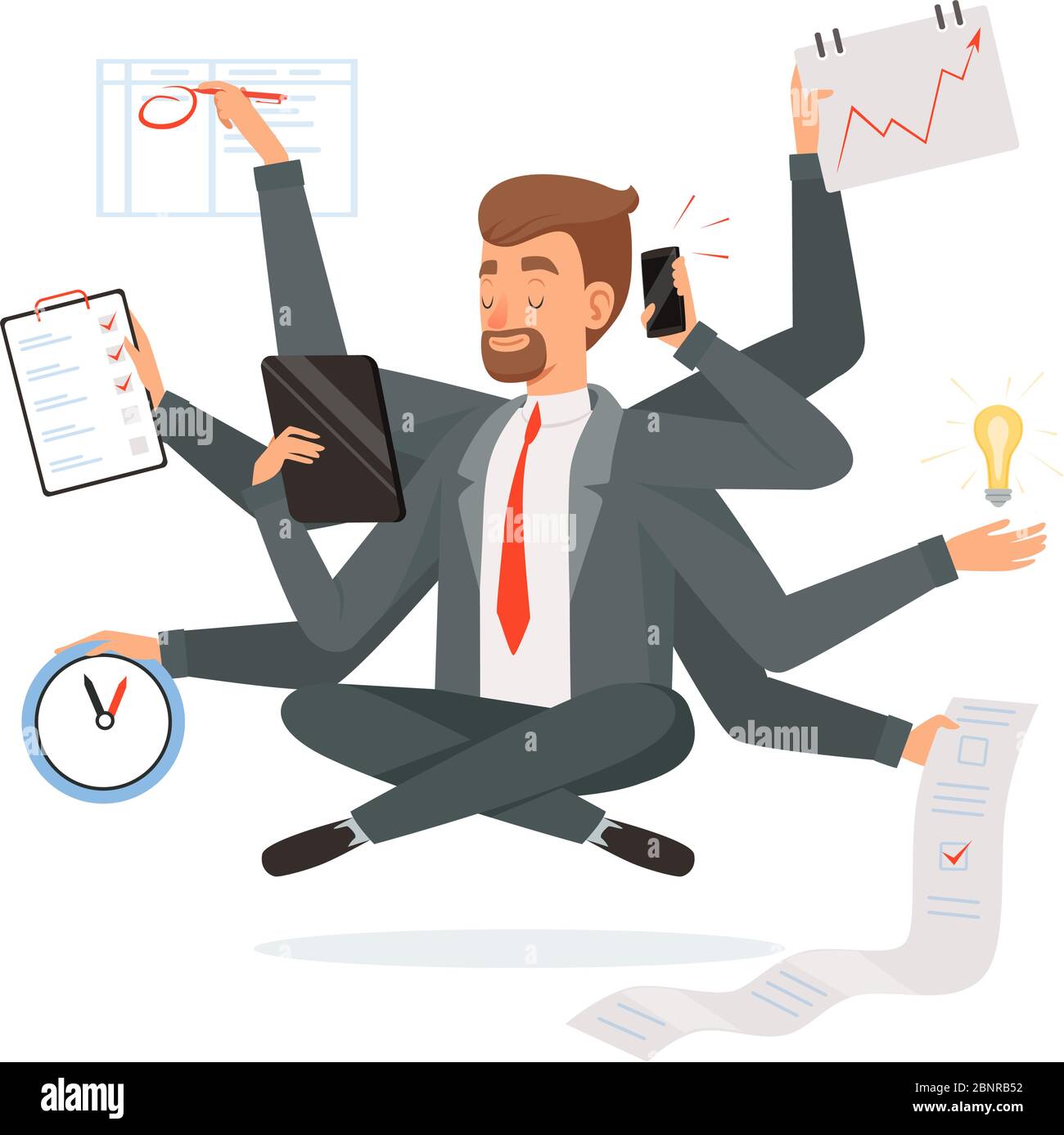 Time management work multitasking Stock Vector Images - Alamy
