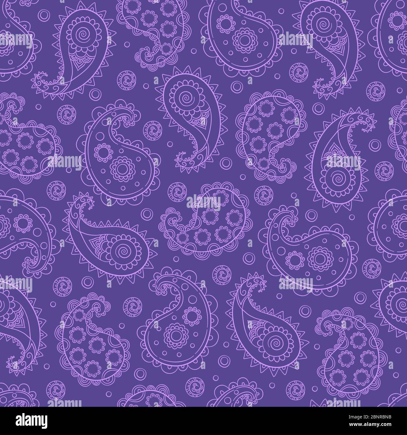 Paisley Seamless Pattern India And Eastern Cultural Textile Background