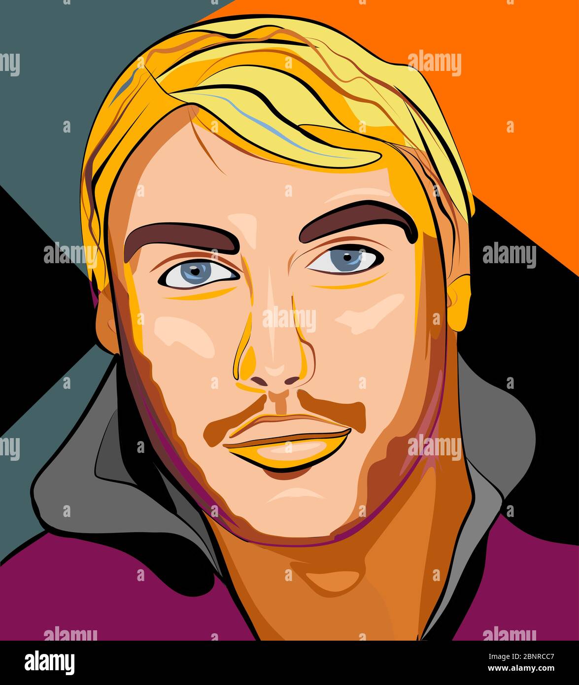 Colorful background,portrait of blond boy Stock Vector Image & Art - Alamy