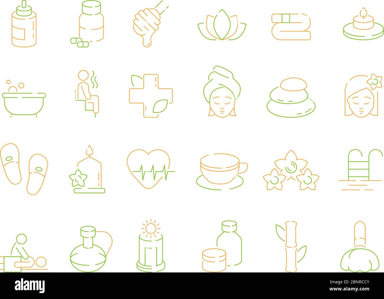 Hot stone facial Stock Vector Images - Alamy