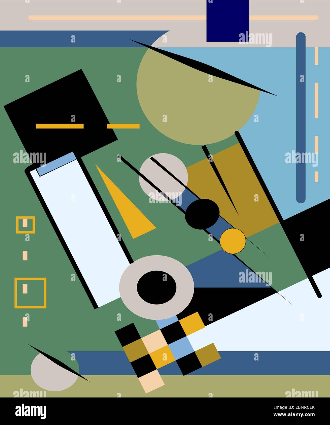 abstract colorful background ,fancy shapes yellow, blue, green ...