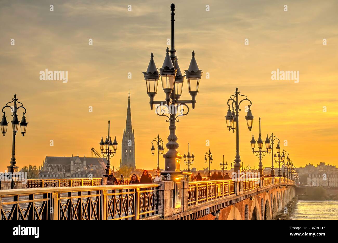 Bordeaux at sunset, France Stock Photo - Alamy