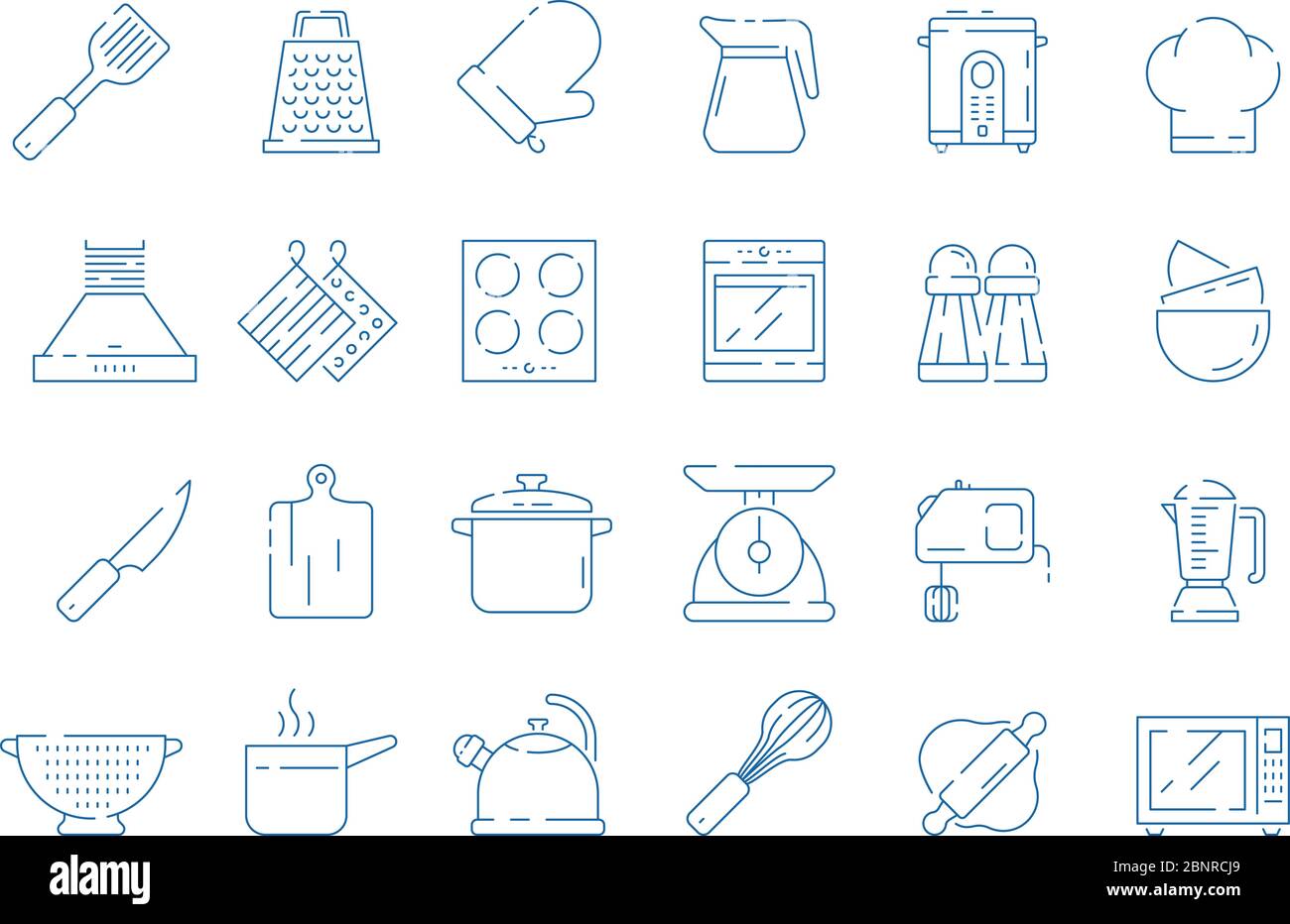 Cooking tools icon. Cook mittens household set for kitchen pan scoops ...