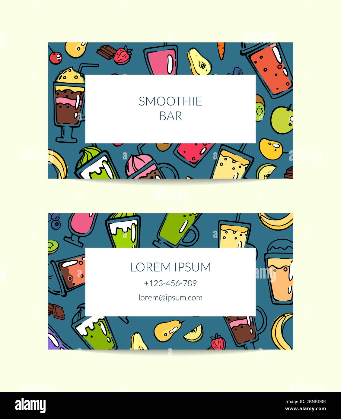 Vector doodle smoothie for cafe or vegan bar illustration Stock Vector ...