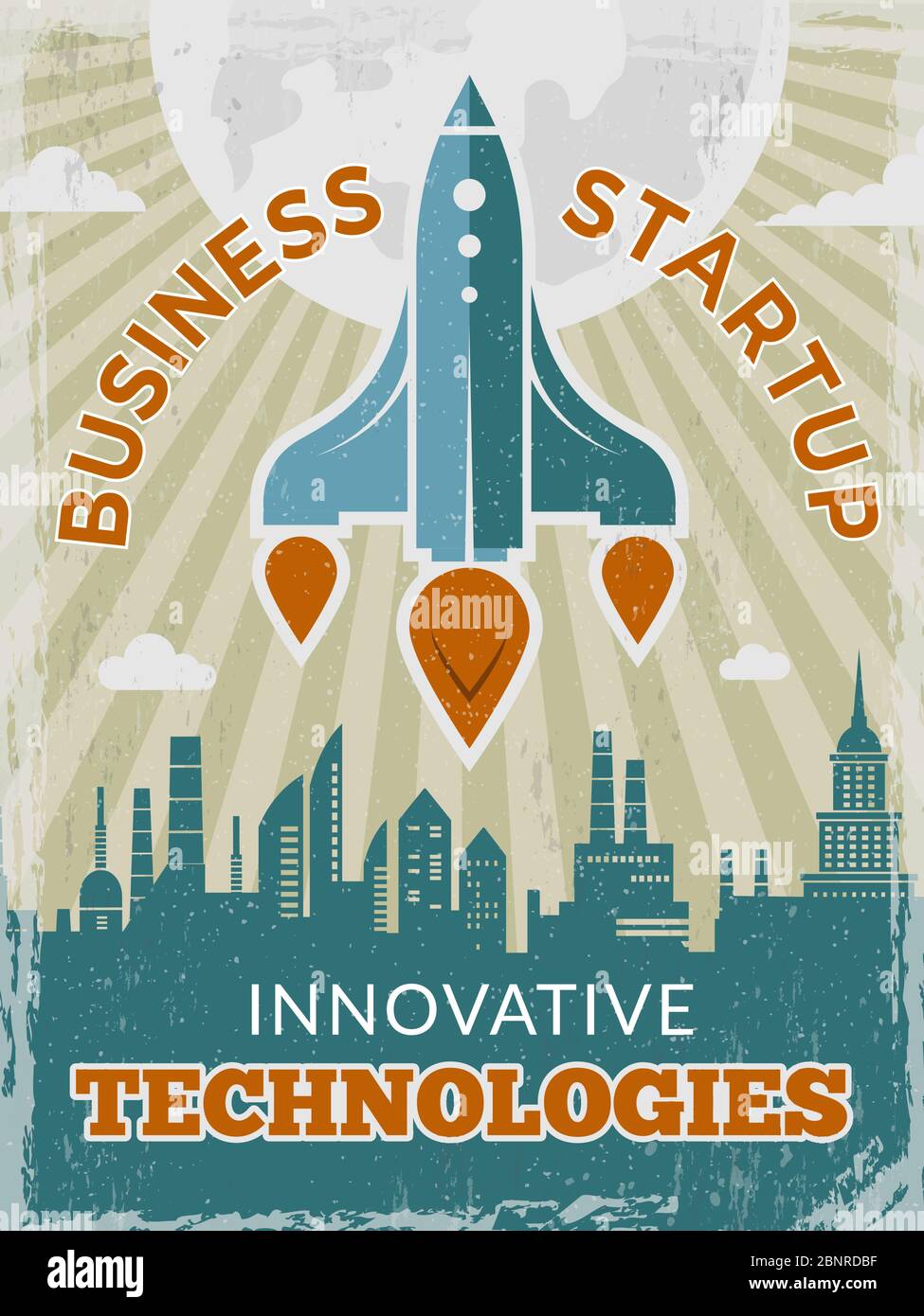 Vintage space rocket poster High Resolution Stock Photography and ...