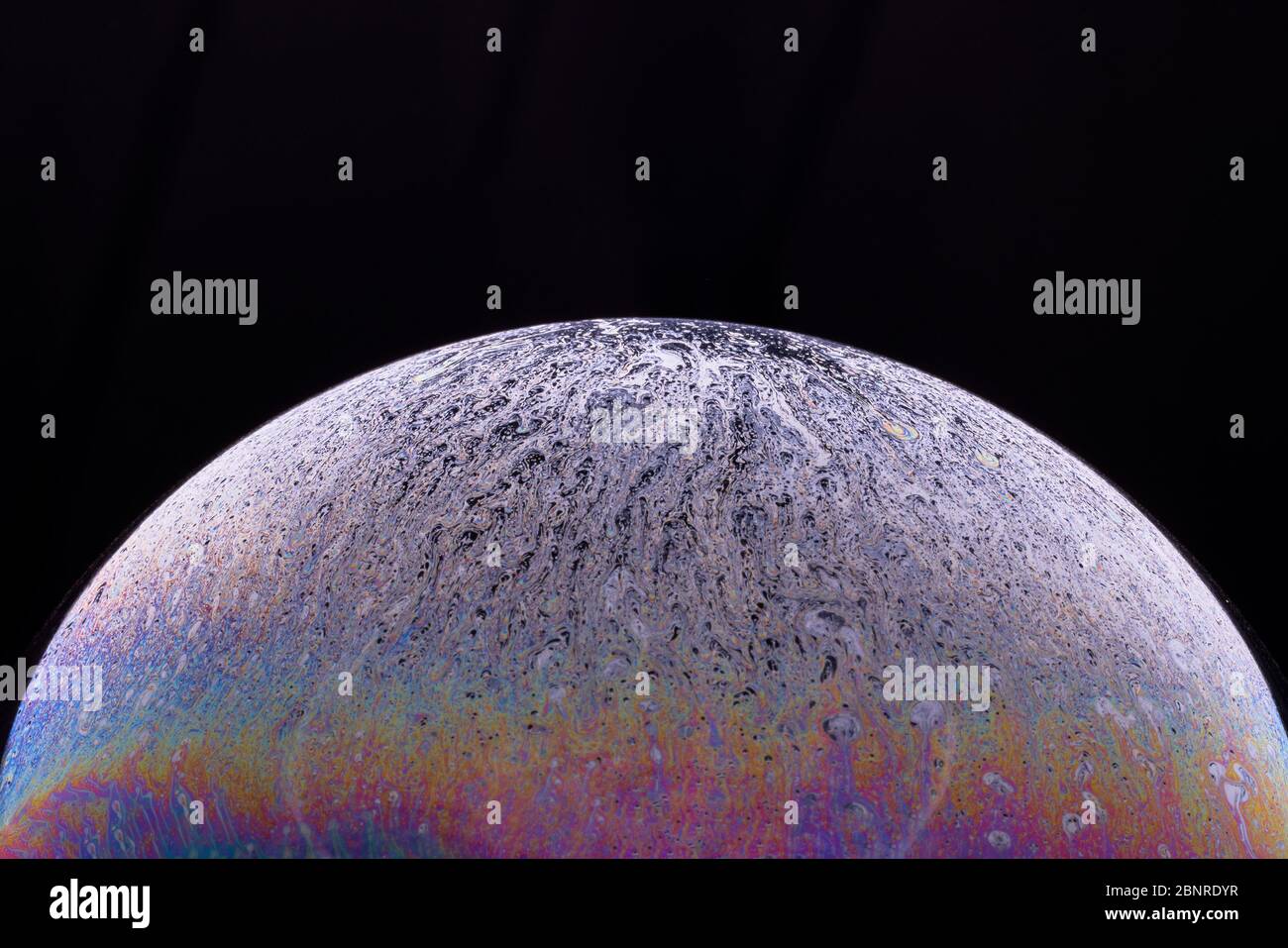 Soap bubble isolated on black. Space, planet, universe concept Stock ...