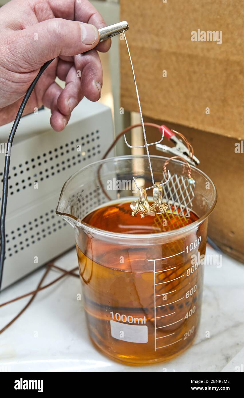 Rhodium plating process hi-res stock photography and images - Alamy