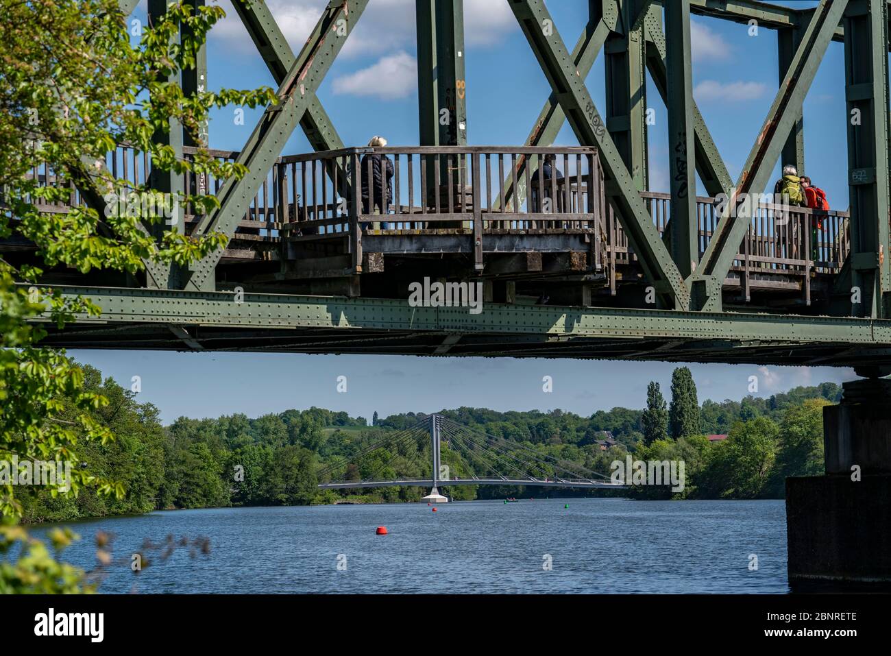 Hiking on the Baldeney Steig, a hiking trail around the Baldeneysee in ...