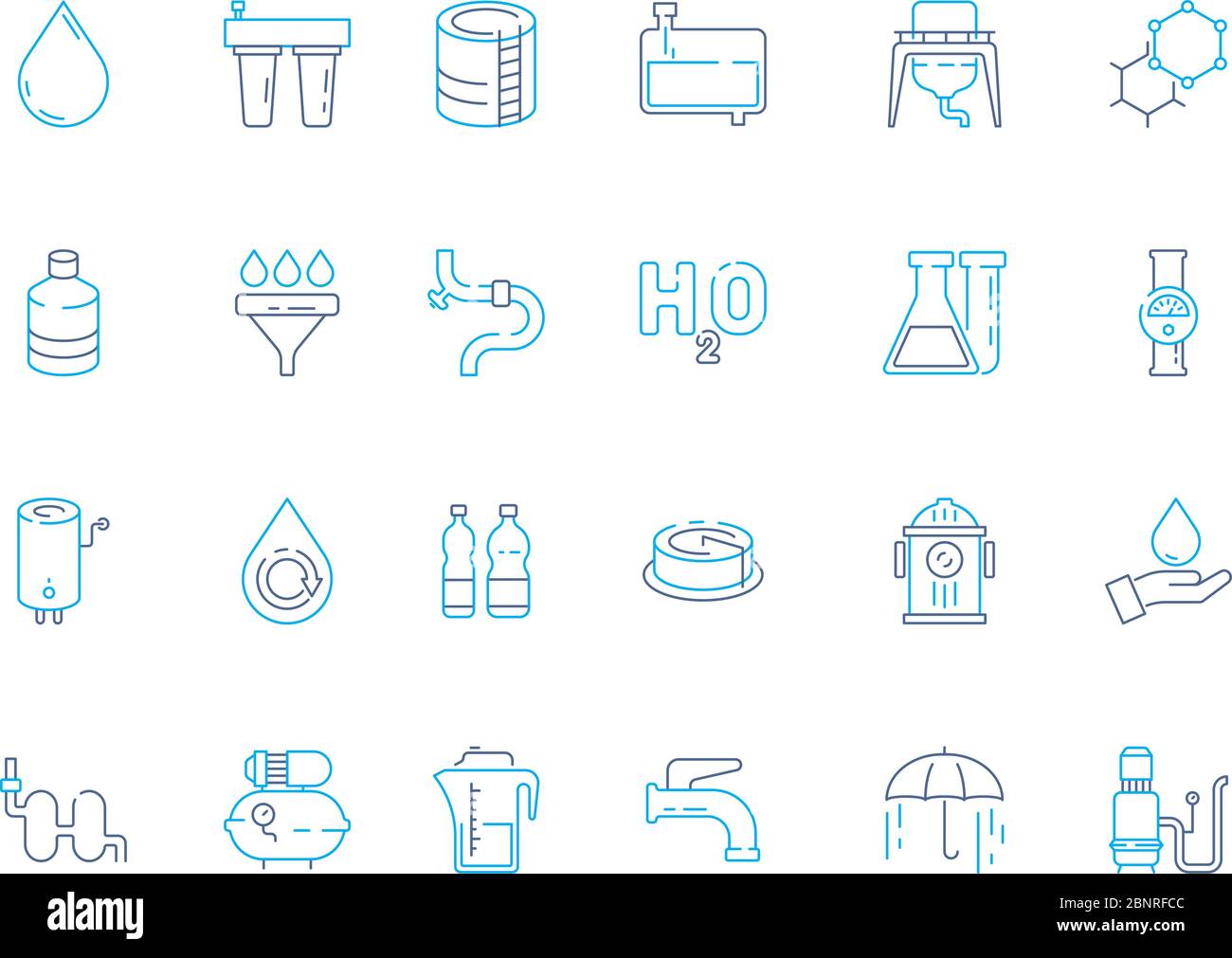 Water treatment icon. Purifier recycling industry container tank filter ...