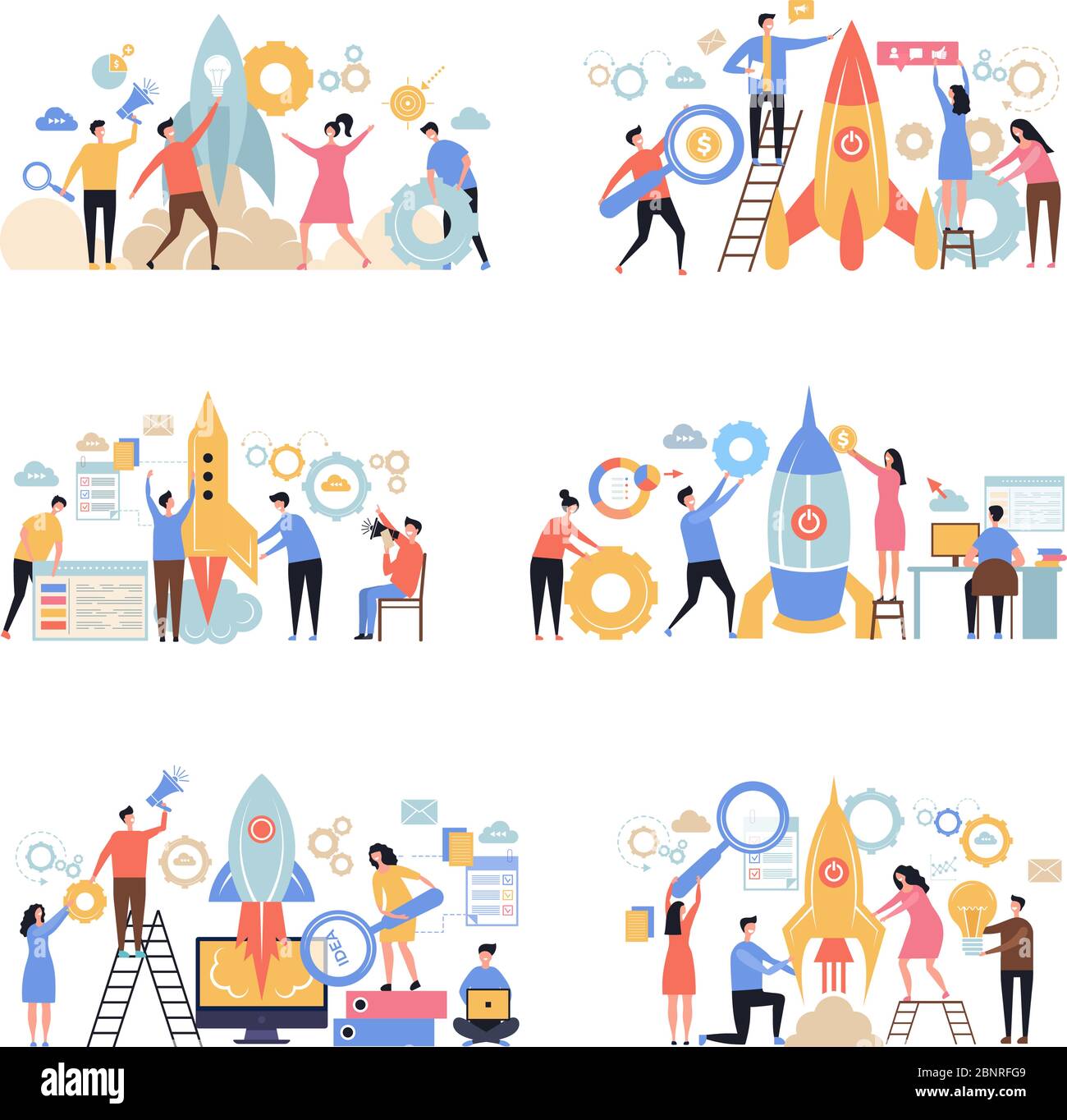 Office Rocket Stock Vector Images - Alamy