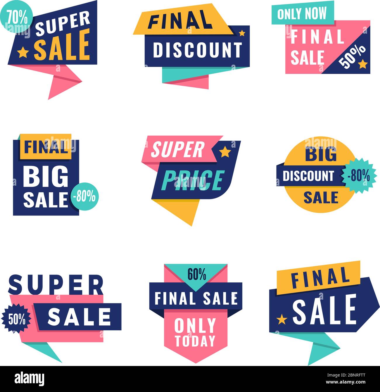 Promo badges. Offers big discount labels for advertising vector ...