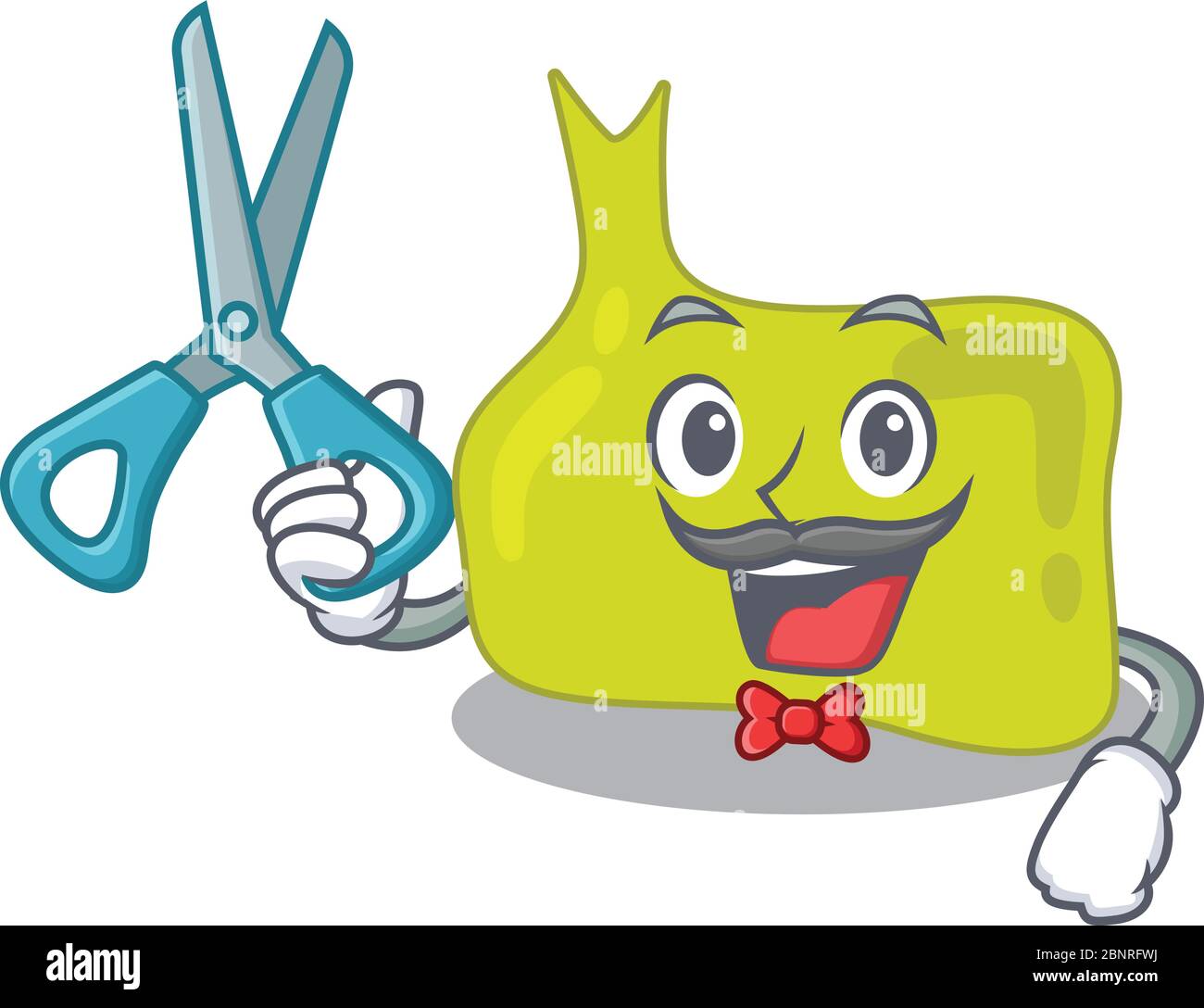 Pituitary cartoon character design as talented barber Stock Vector ...