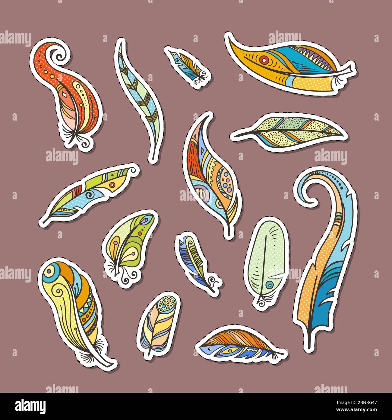 Doodle feather hi-res stock photography and images - Alamy