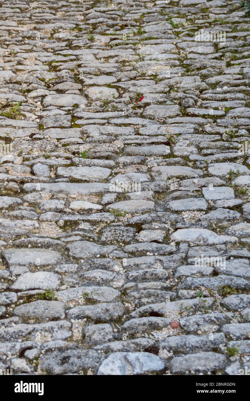 Dried stone paved street in Lacoste , Luberon , France Stock Photo - Alamy