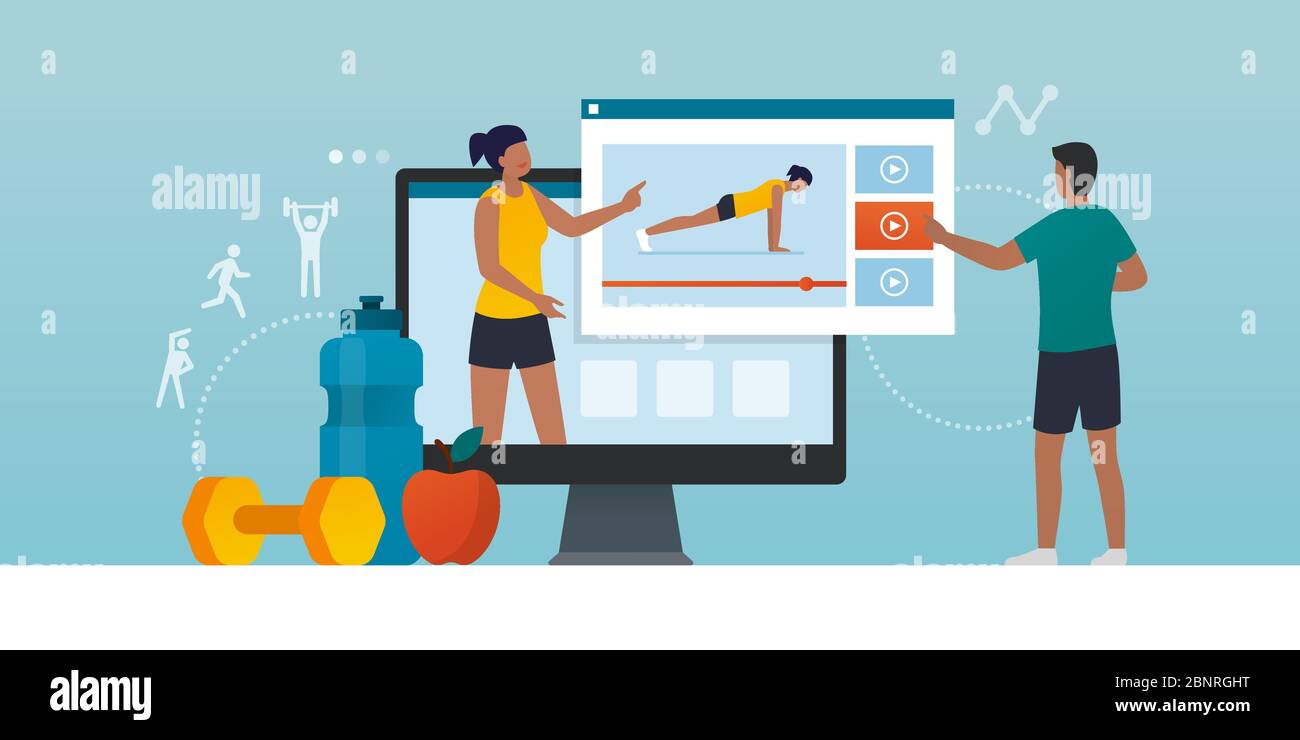 Fitness courses Stock Vector Images - Alamy