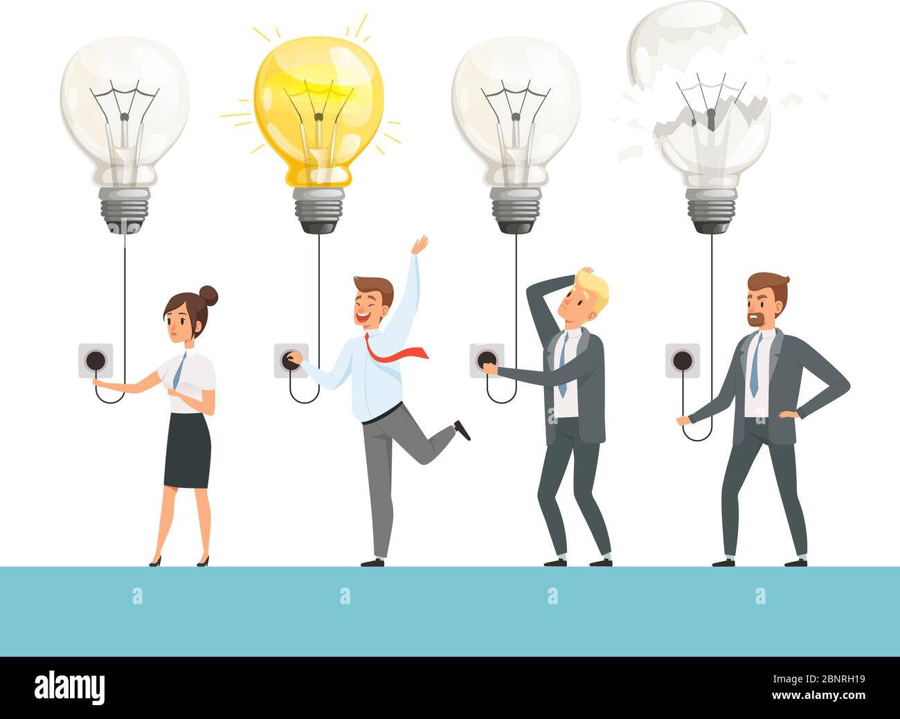 Idea bulb concept. Business startup picture smart professional team ...