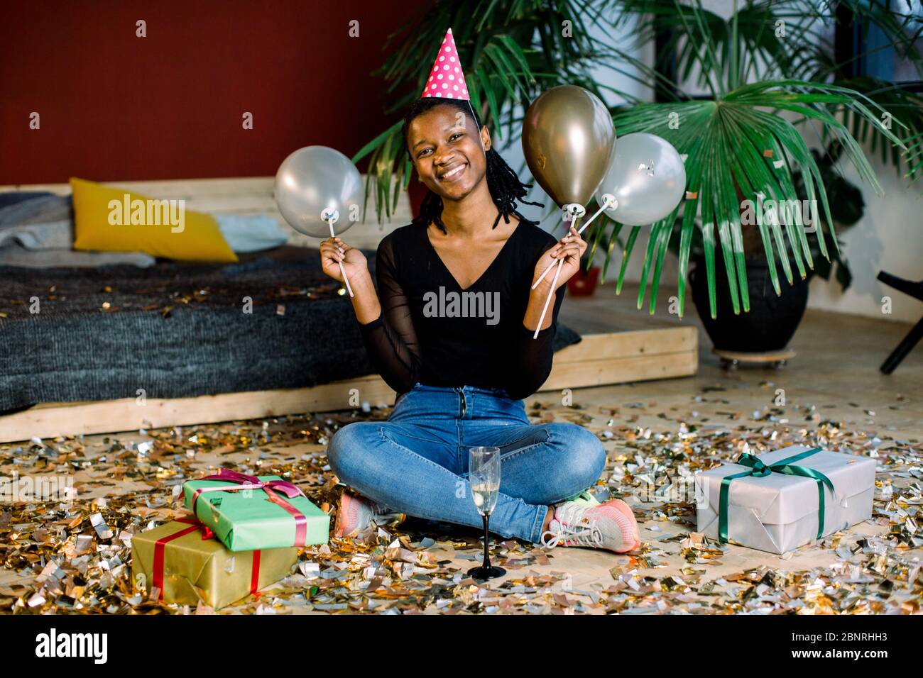 Mixed balloons on the floor hi-res stock photography and images - Alamy
