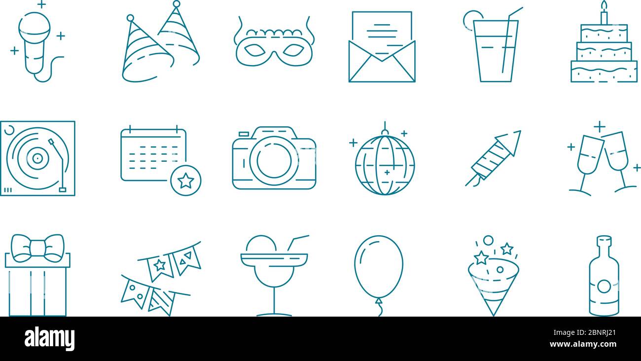 Event icon. Party festival birthday celebration entertainment fun ...