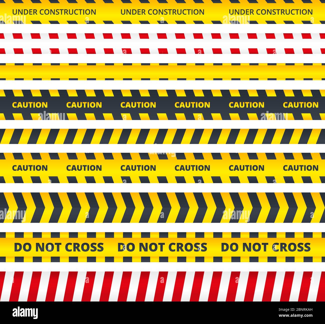Caution stripe. Danger or attention messages security police crime ...