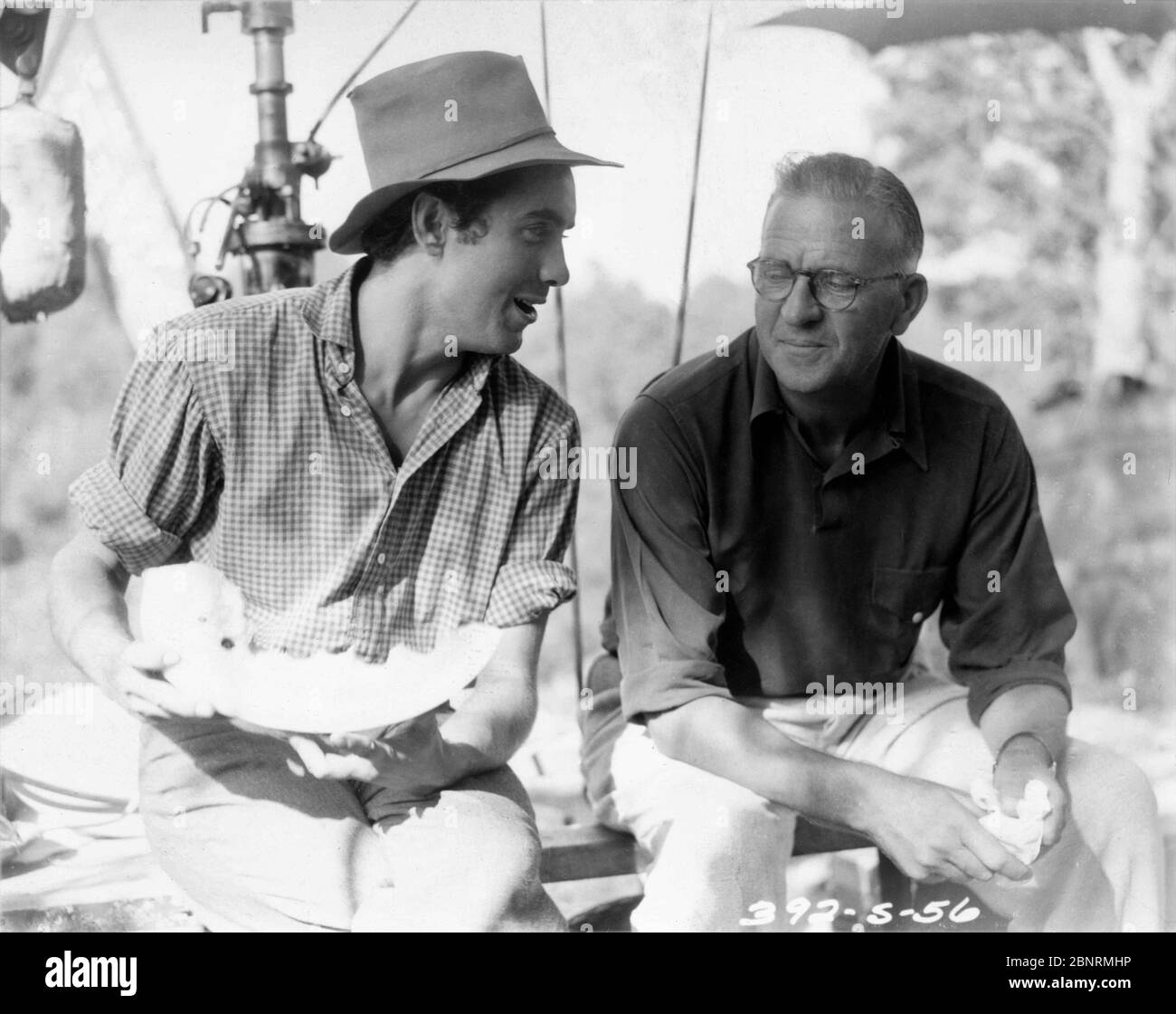 TYRONE POWER and Director HENRY KING on set location candid during ...