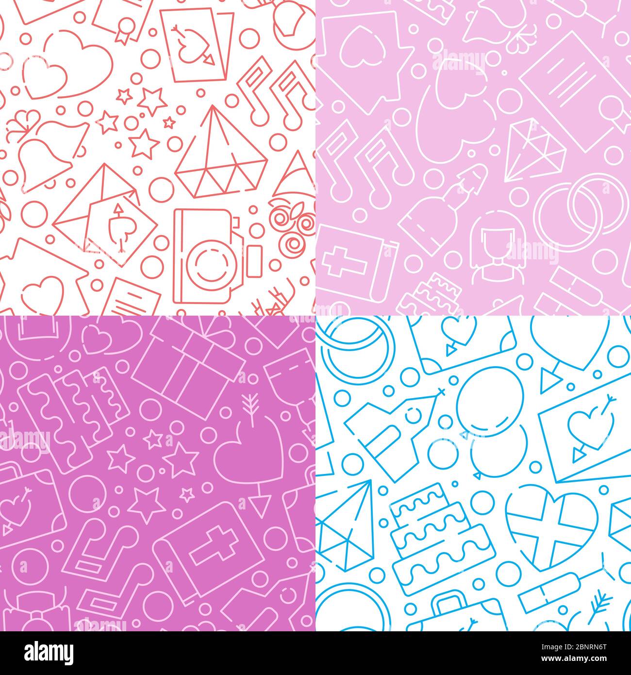 Seamless wedding patterns hi-res stock photography and images - Alamy