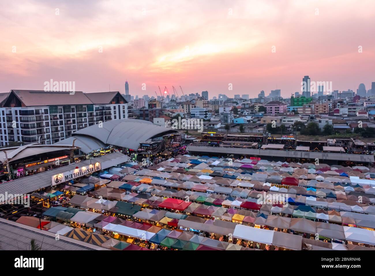 Bangkok / Thailand - February 8, 2020: Name of this place " Ratchada ...