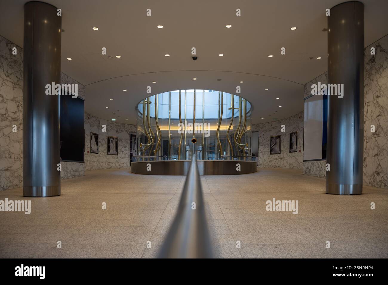 Interior of a contemporary building in the modern part of the city of ...