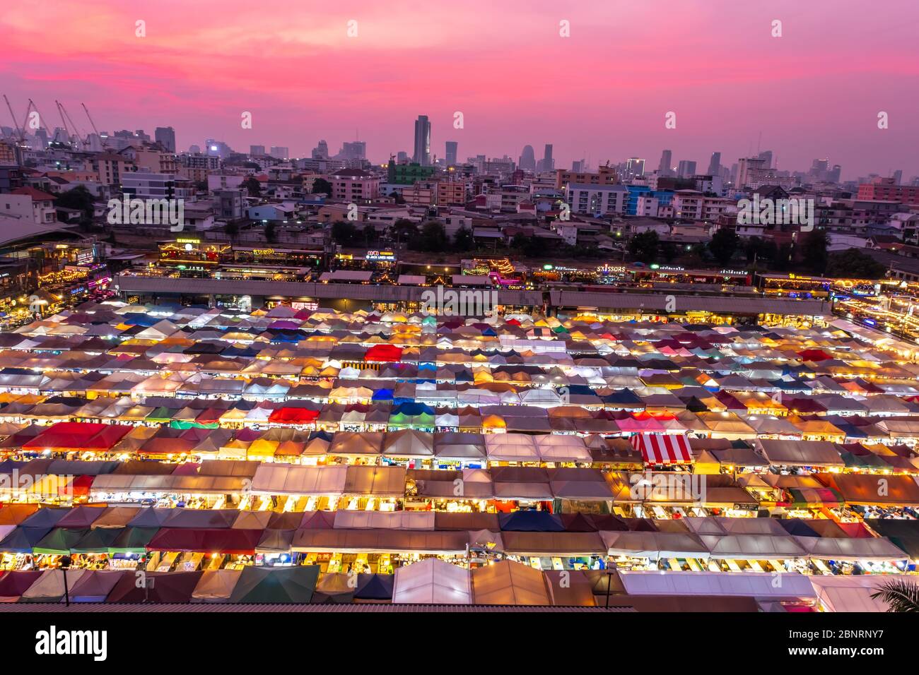 Bangkok / Thailand - February 8, 2020: Name of this place " Ratchada ...