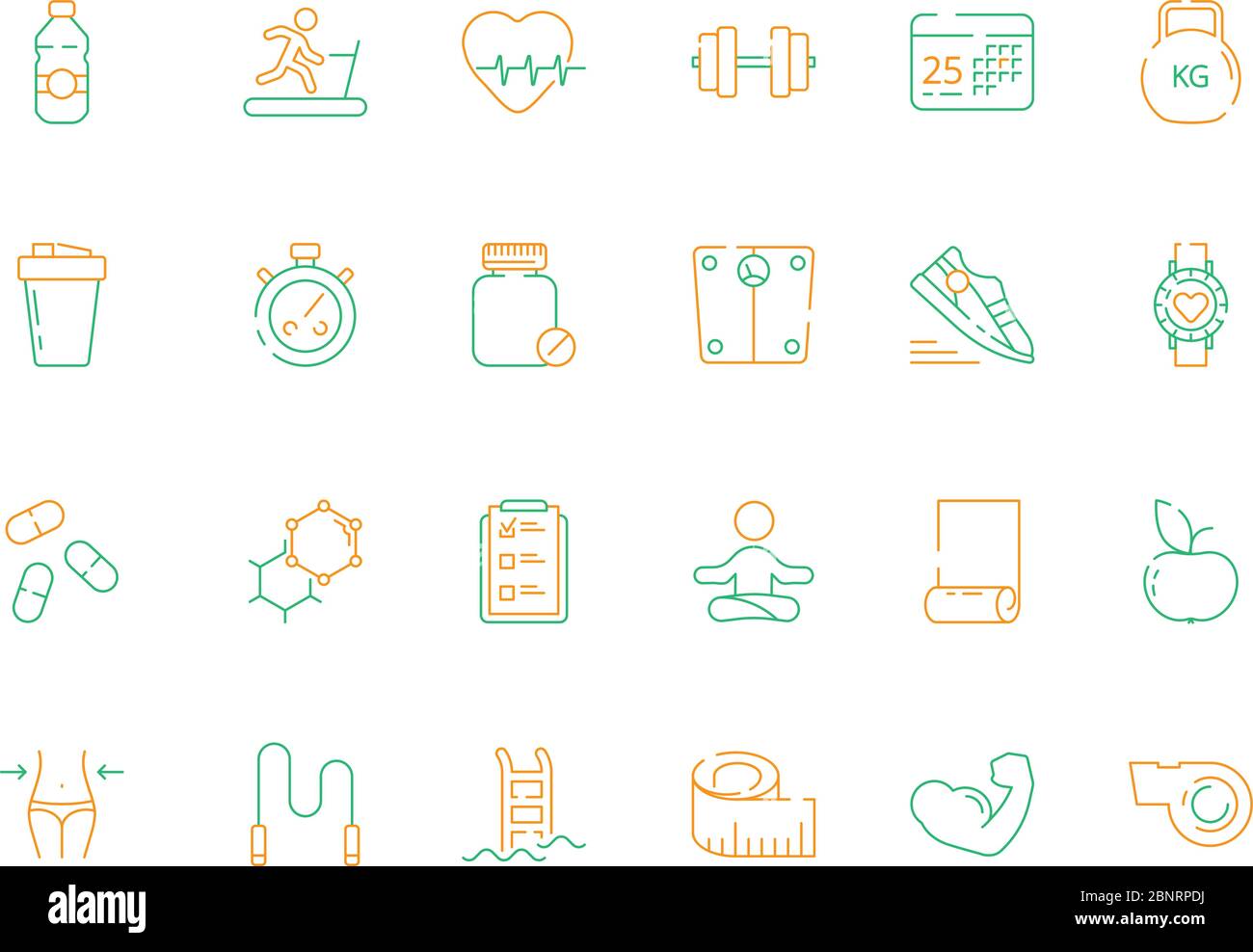 Sport icons. Gym and fitness exercise workout supplements personal ...