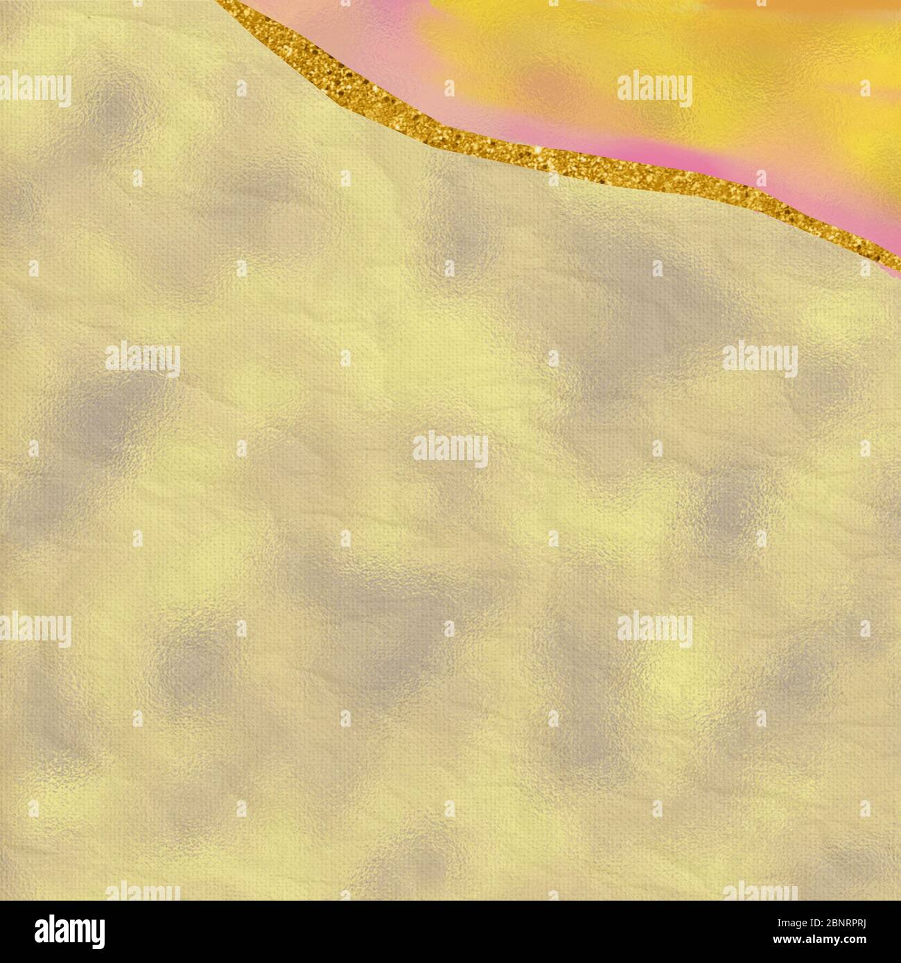 Soft pink & Gold watercolor paper. Golden glitter on watercolor brush ...