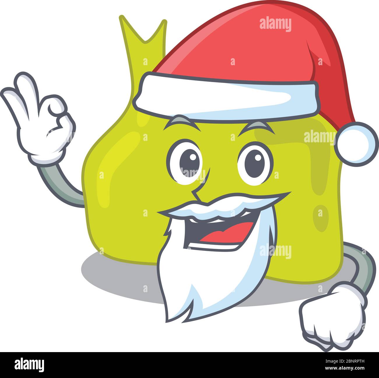 cartoon character of pituitary Santa having cute ok finger Stock Vector ...