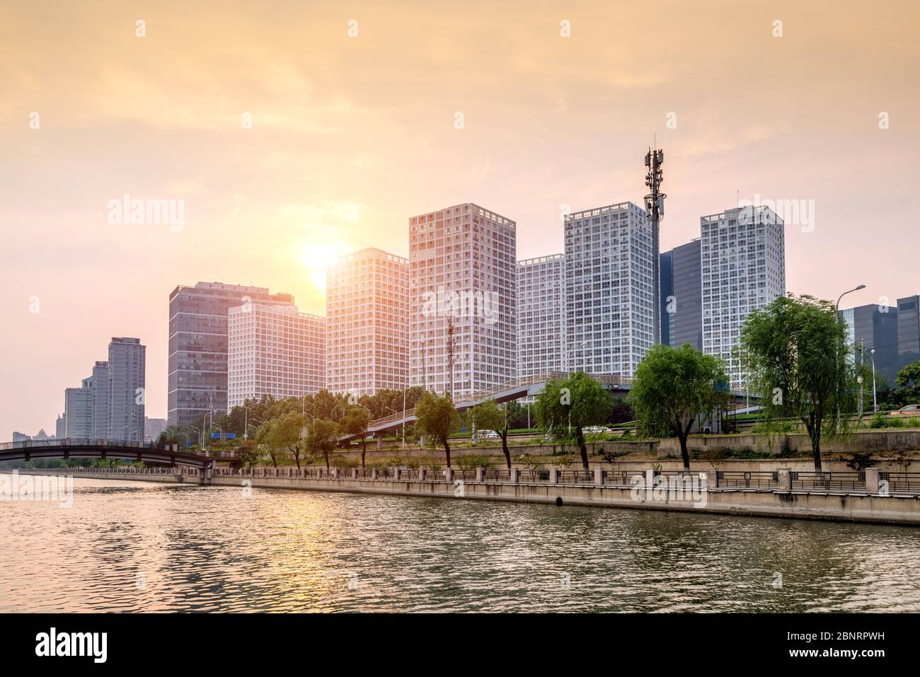High-rise buildings in the financial district of the city, Beijing ...
